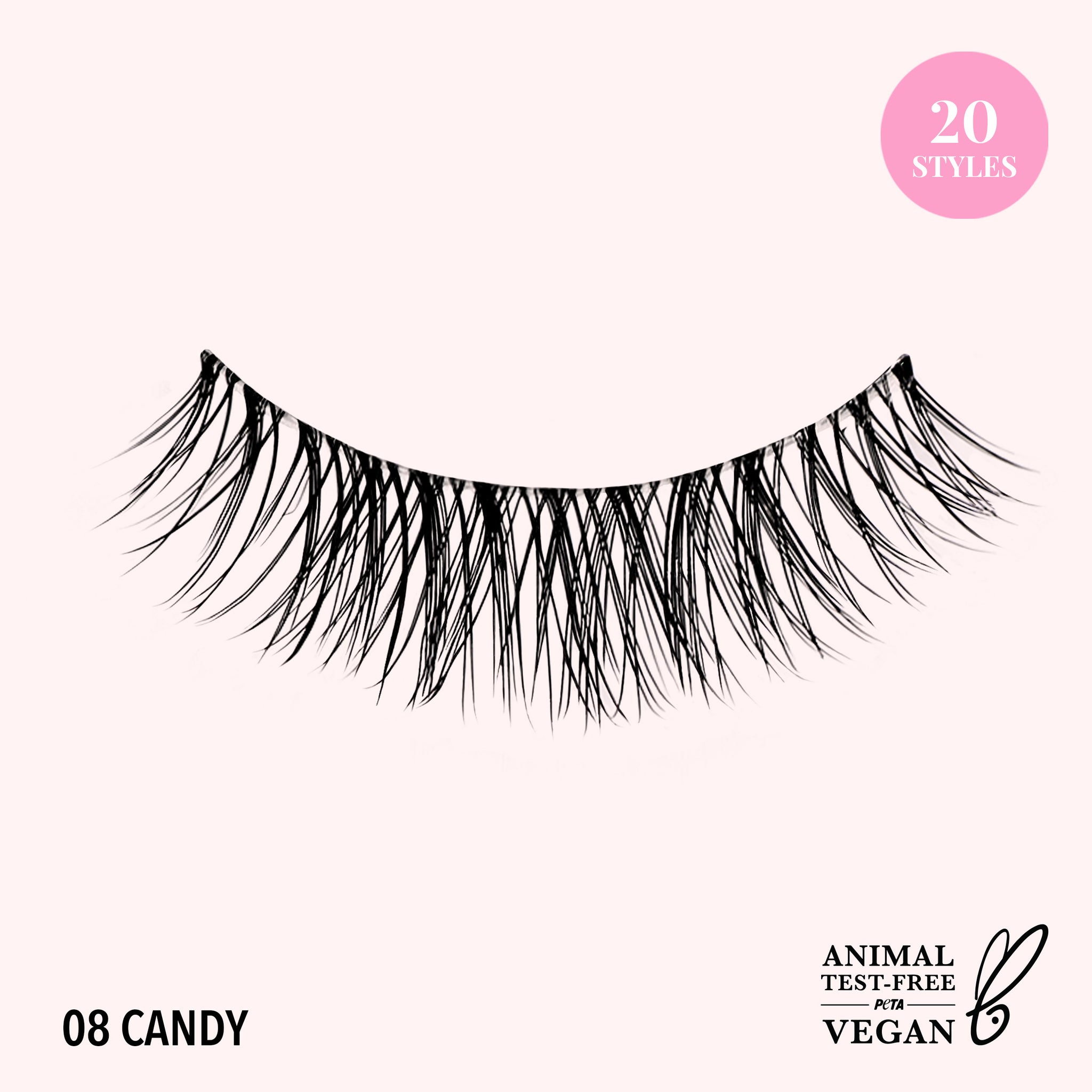 Natural Effect Bionic Vegan Faux Lashes (008, Candy)