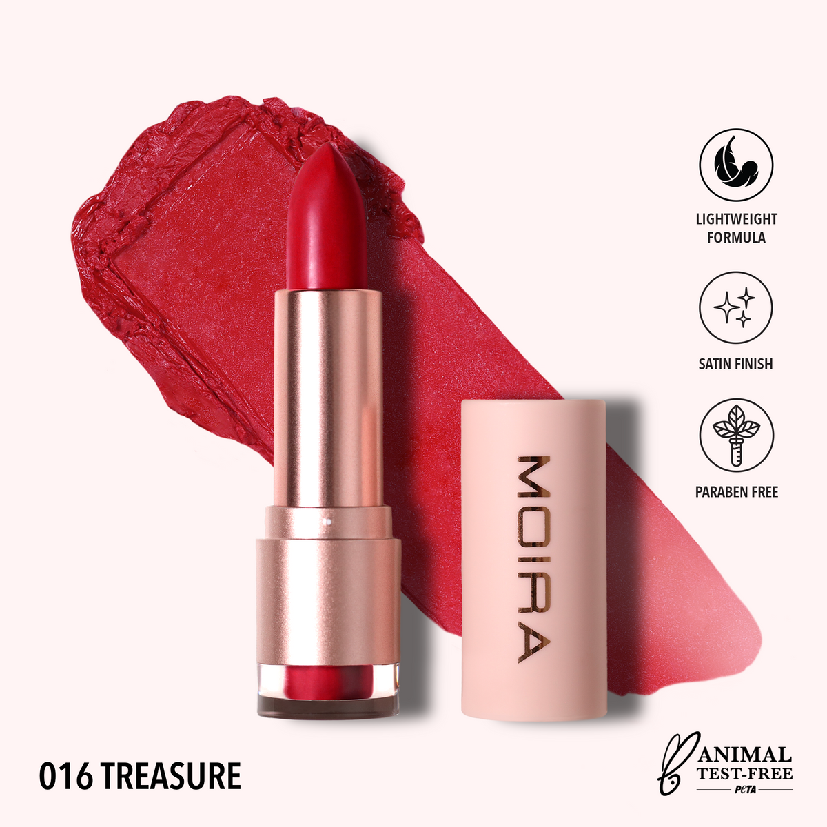Signature Lipstick (016, Mauve Dream) – MOIRA BEAUTY
