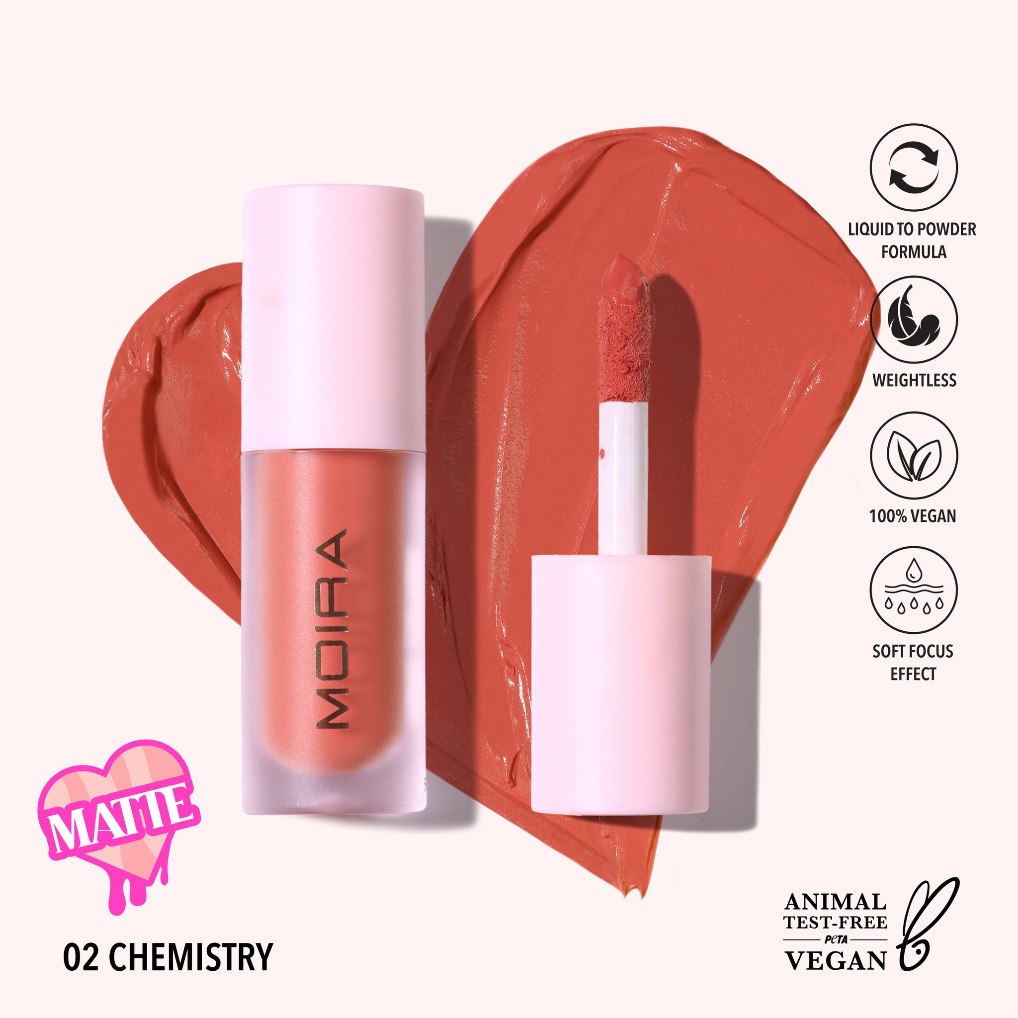 Love Steady Liquid Blush (002, Chemistry) | MOIRA Beauty