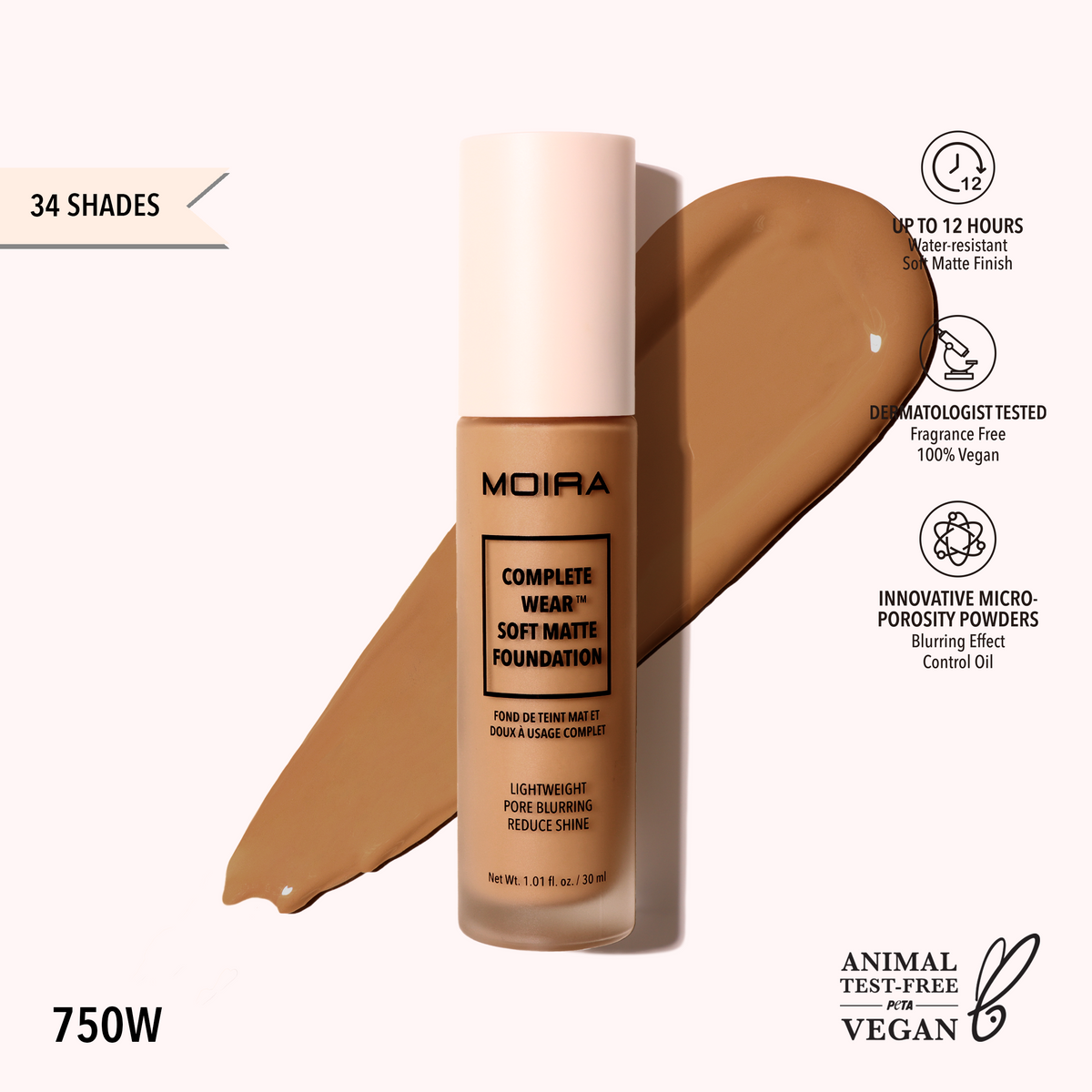 Complete Wear™ Soft Matte Foundation (750W) – MOIRA BEAUTY